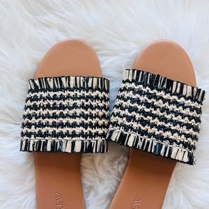 J. Crew Factory | Shoes | Nwot Jcrew Raffia Slide Sandals | Poshmark